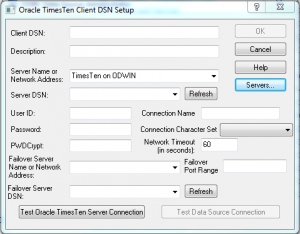 Creating an ODBC Client DSN for an Oracle TimesTen Database in Windows