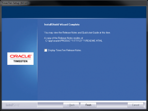 Installing the Oracle TimesTen In-Memory Database 11g (11.2.1.6.1) Client on Windows
